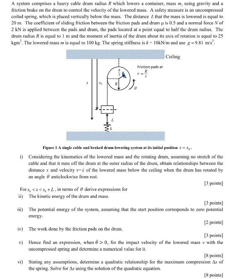 Dynamics- work and energy of a rigid body. Everything | Chegg.com