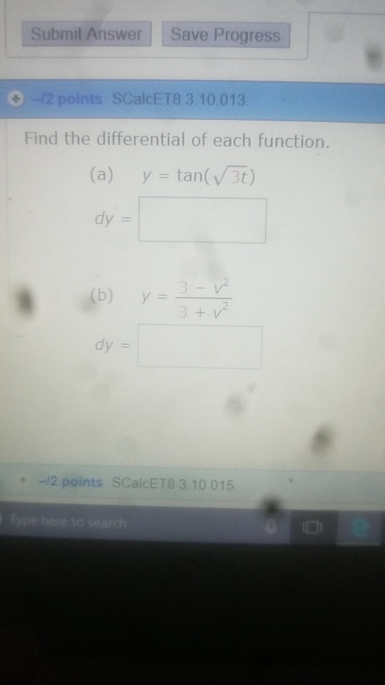 Solved Submit Answer Save Progress +12 points SCalcET8 | Chegg.com Solved Submit Answer Save Progress +12 points SCalcET8 | Chegg.com