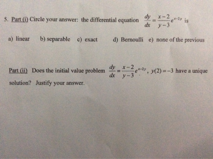 Solved How do I show for part 1 it is separable, and then | Chegg.com