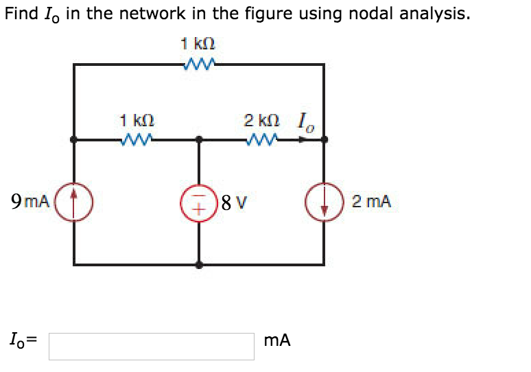 Solved Find Io in the network in the figure using nodal | Chegg.com