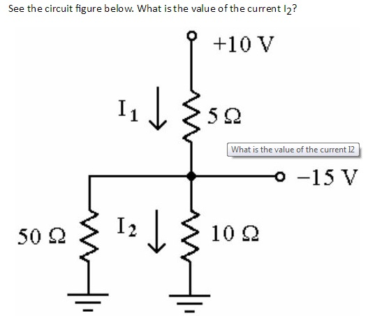 Solved See the circuit figure below. What is the value of | Chegg.com