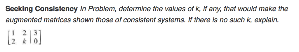 Solved Seeking Consistency In Problem, determine the values | Chegg.com