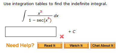Solved Use integration table to find the indefinite | Chegg.com