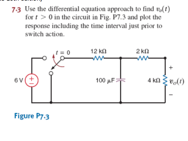 Solved 7-3 Use the differential equation approach to find | Chegg.com