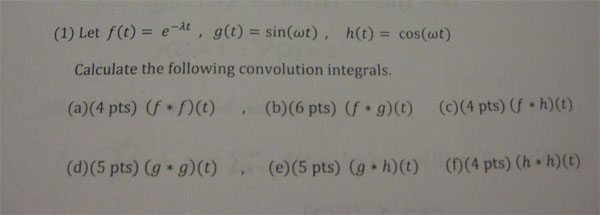 Solved Let f(t) = e- lambda t, g(t) = sin ( omega t), h(t) = | Chegg.com