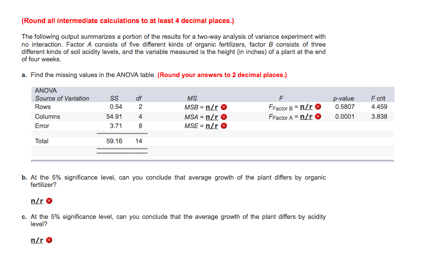 Solved (Round all intermediate calculations to at least 4 | Chegg.com