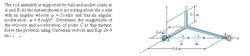 Solved The rod assembly is supported by ball-and-socket | Chegg.com