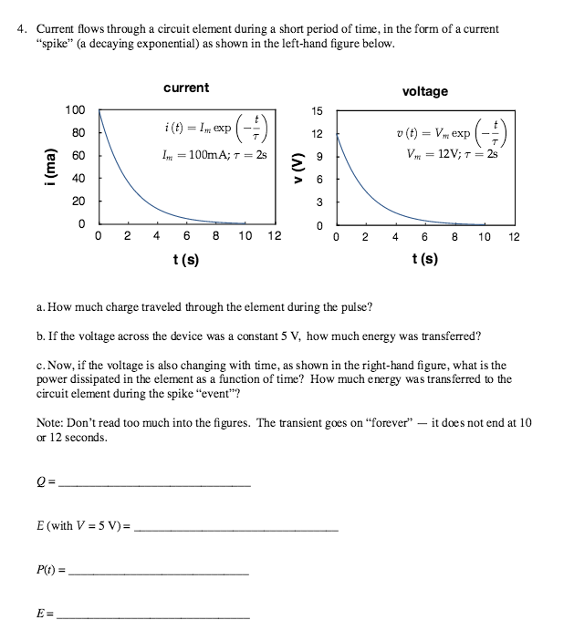 Solved Current flows through a circuit element during a | Chegg.com