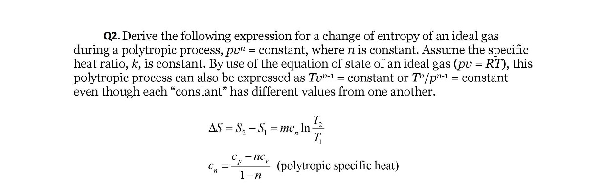 Derive the following expression for a change of | Chegg.com