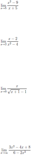 Solved Evaluate the following limits algebraically lim x | Chegg.com