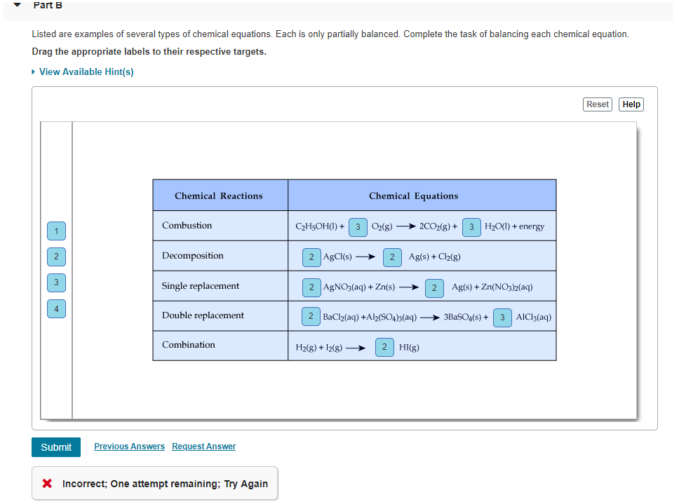 Solved Part B Listed are examples of several types of | Chegg.com