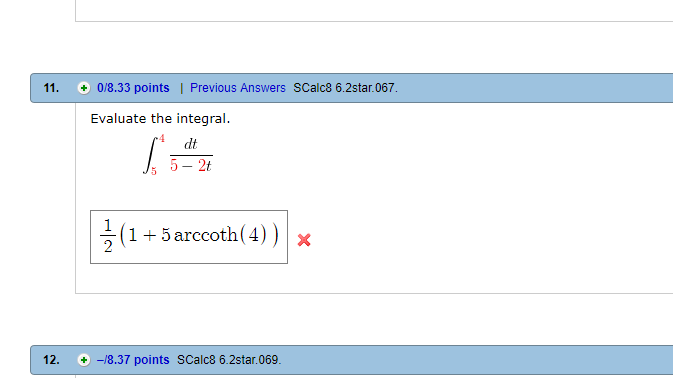 Solved 11. 0/8.33 points | Previous Answers SCalc8 | Chegg.com