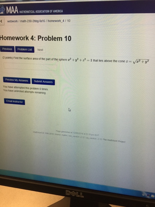 Solved Find the surface area of the part of the sphere x^2 + | Chegg.com
