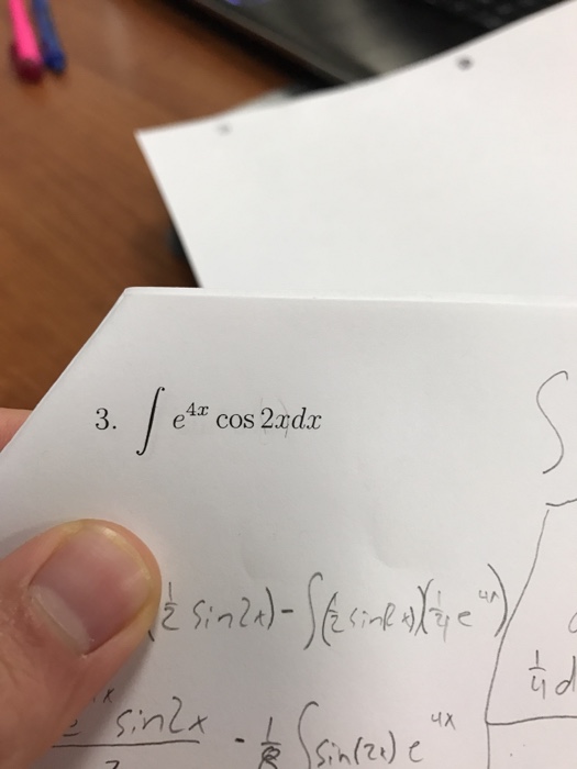 Solved integral e^4x cos 2x dx | Chegg.com