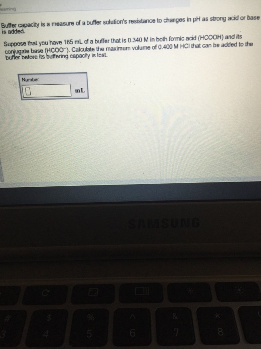 Solved Buffer capacity is a measure of a buffer solution's | Chegg.com