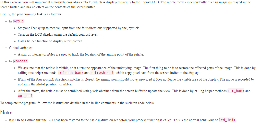 Complete the implementation of the setup and process | Chegg.com
