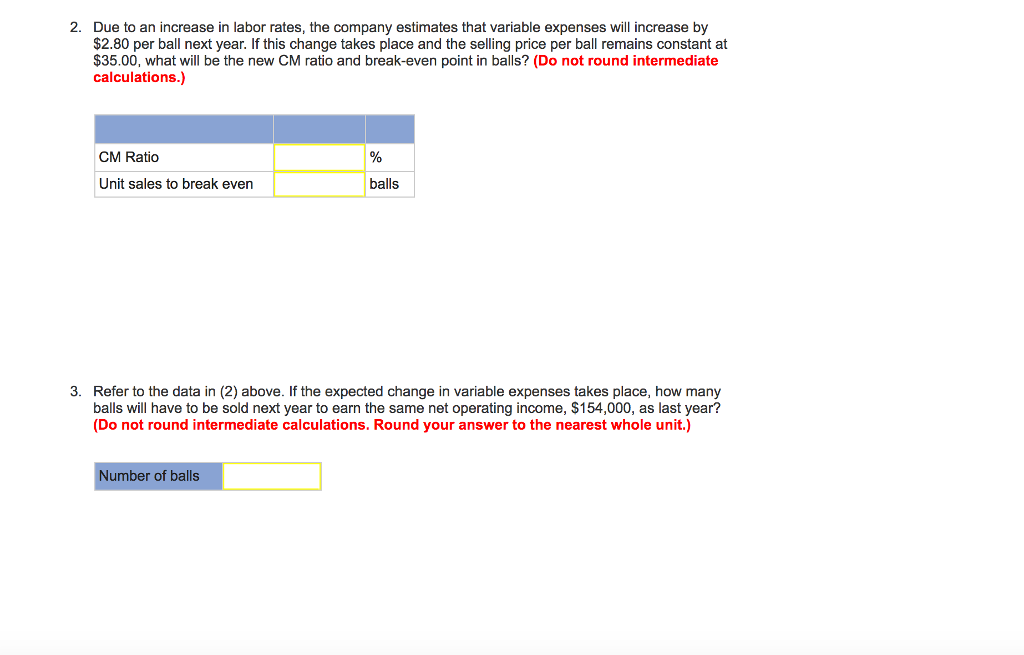 Solved 1. value: points 5.00 Problem 5-20 Various CVP | Chegg.com