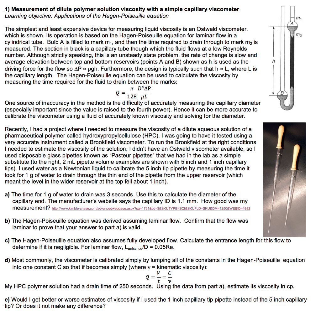 1 Measurement Of Dilute Polymer Solution Viscosity