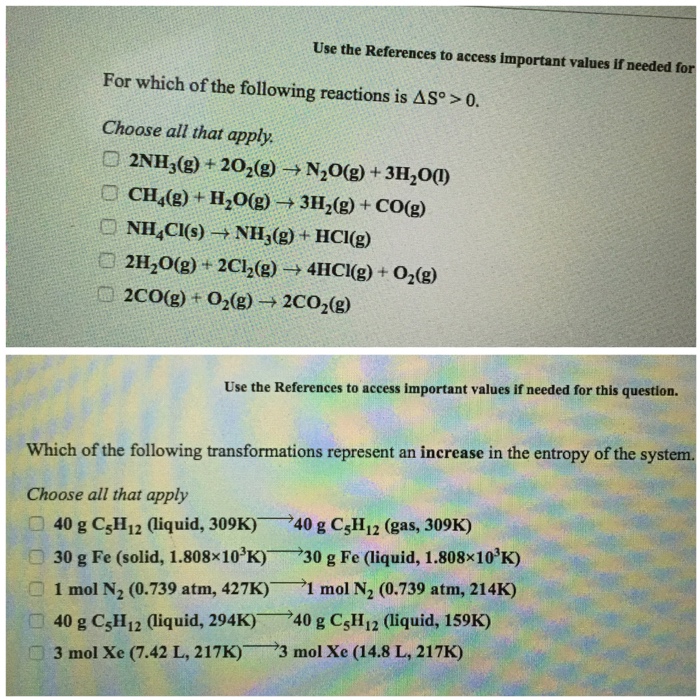 Solved For which of the following reactions is delta S | Chegg.com