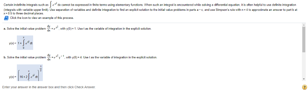 Solved Certain indefinite integrals such asx cannot be | Chegg.com