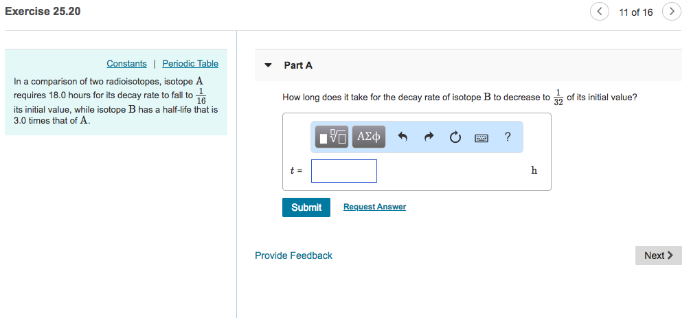 Solved Exercise 25.20 〈 11 of 16 Constants | Periodic Table | Chegg.com