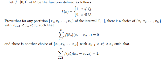 Solved Let f : [0, 1] ? R be the function defined as | Chegg.com