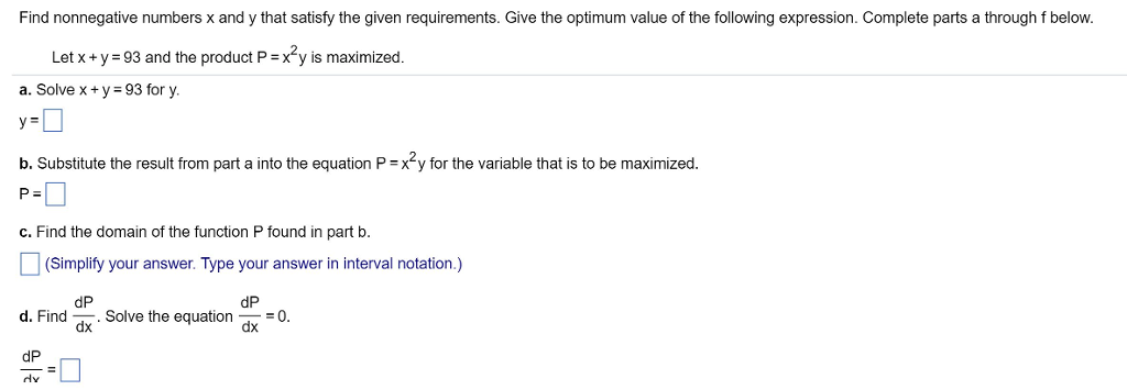 Solved Find nonnegative numbers x and y that satisfy the | Chegg.com