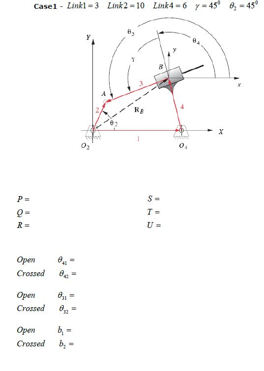 Solved Solve for the angles θ3 and θ4 of the Inverted-Slider | Chegg.com