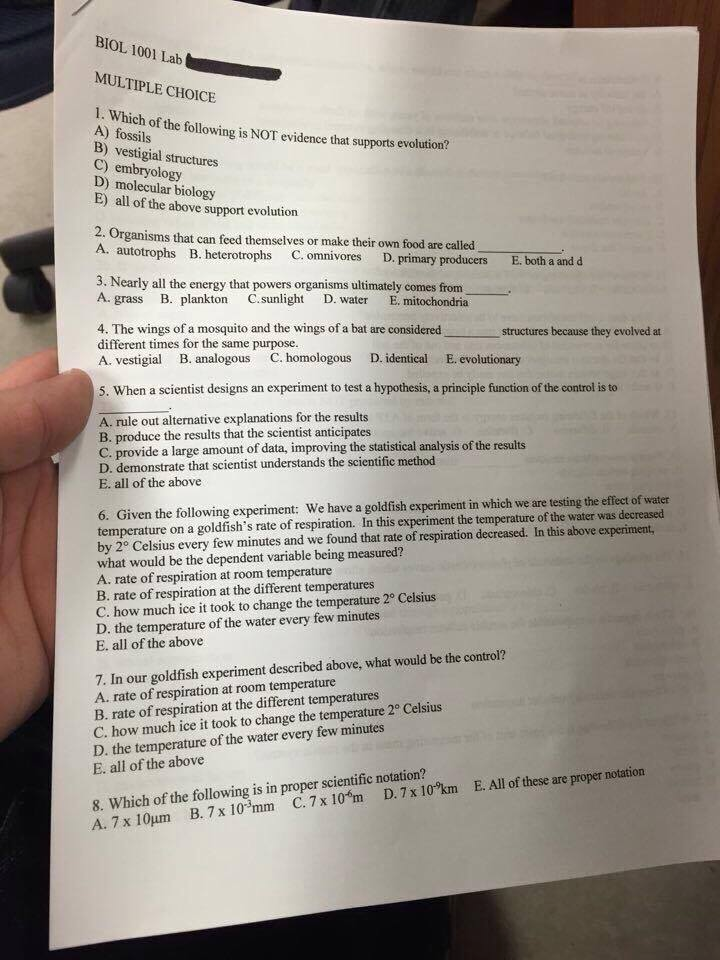 Solved Which of the following is not evidence that supports | Chegg.com