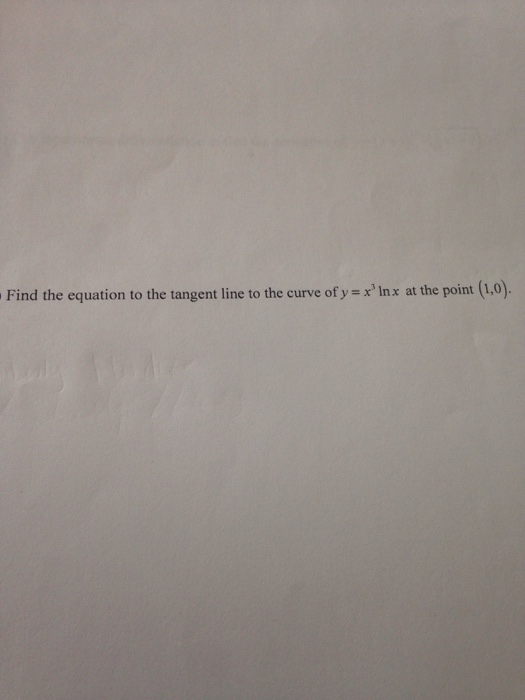 Solved Find the equation to the tangent line to the curve of | Chegg.com
