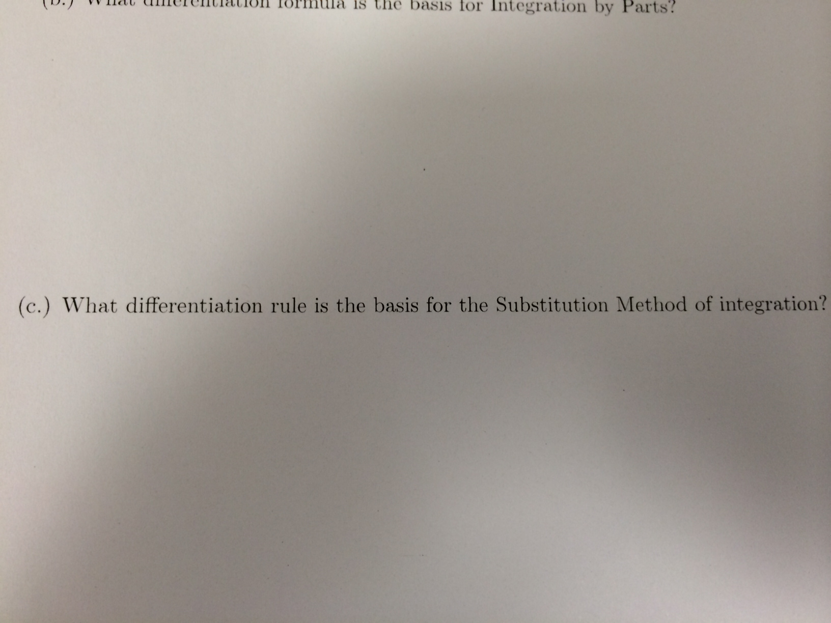 Solved What differentiation rule is the basis for the | Chegg.com