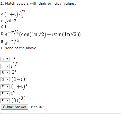 Solved 2. Match powers with their principal values. | Chegg.com
