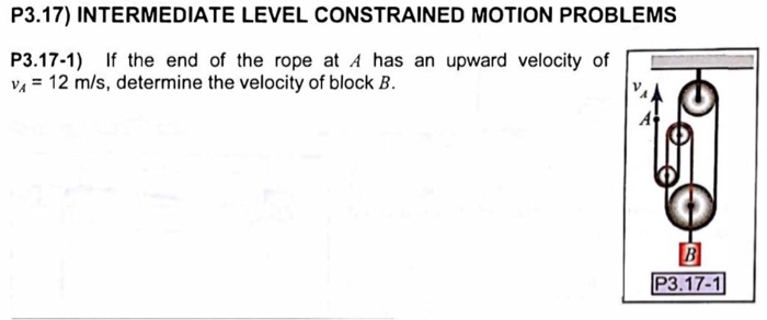 Solved INTERMEDIATE LEVEL CONSTRAINED MOTION PROBLEMS If the | Chegg.com