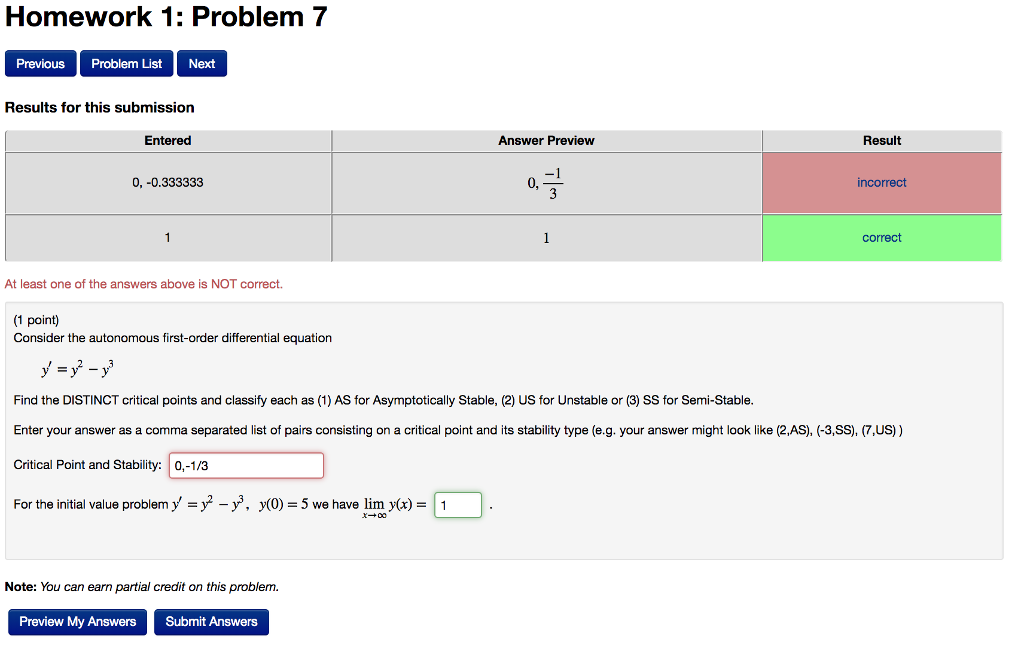 Solved Homework 1: Problem 7 PreviousProblem List Next | Chegg.com