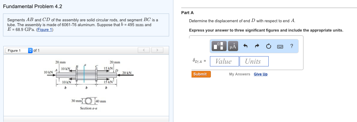 Solved Segments AB and CD of the assembly are solid circular | Chegg.com