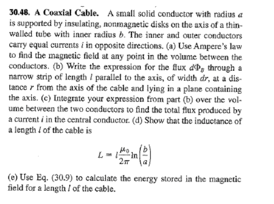 Solved A small solid conductor with radius a is supported by | Chegg.com