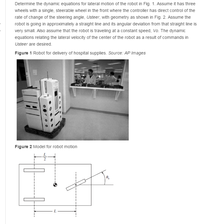 Determine the dynamic equations for lateral motion of | Chegg.com