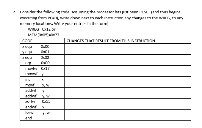 Solved Consider the following code. Assuming the processor | Chegg.com