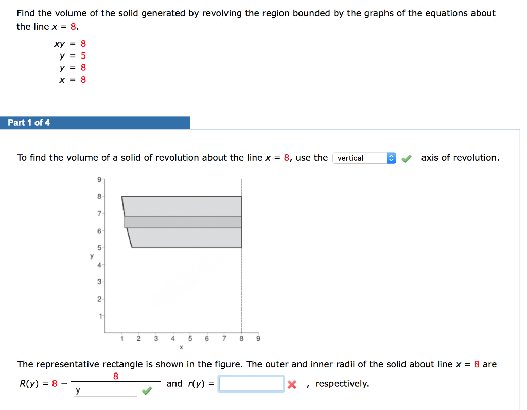 Solved Find the volume of the solid generated by revolving | Chegg.com