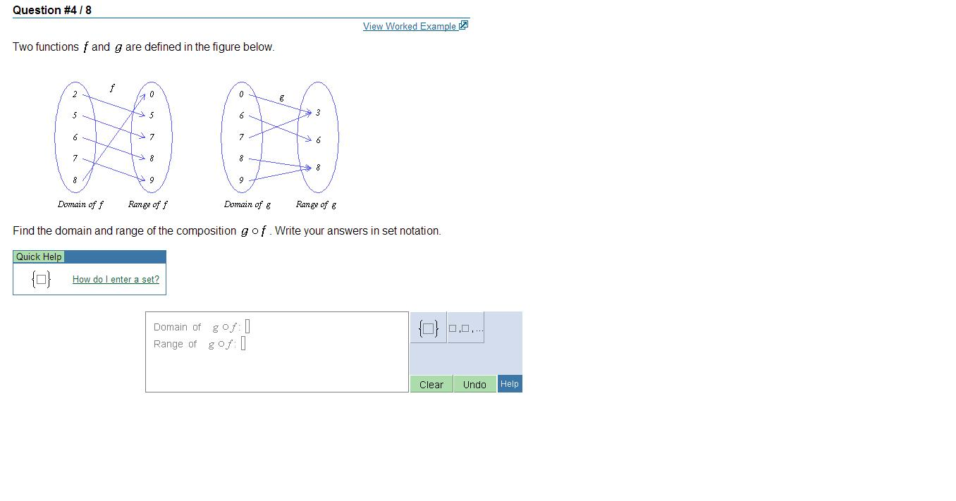 Solved Two functions f and g are defined in the figure | Chegg.com