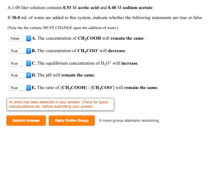 Solved A 1.00 liter solution contains 0.53 M acetic acid and | Chegg.com