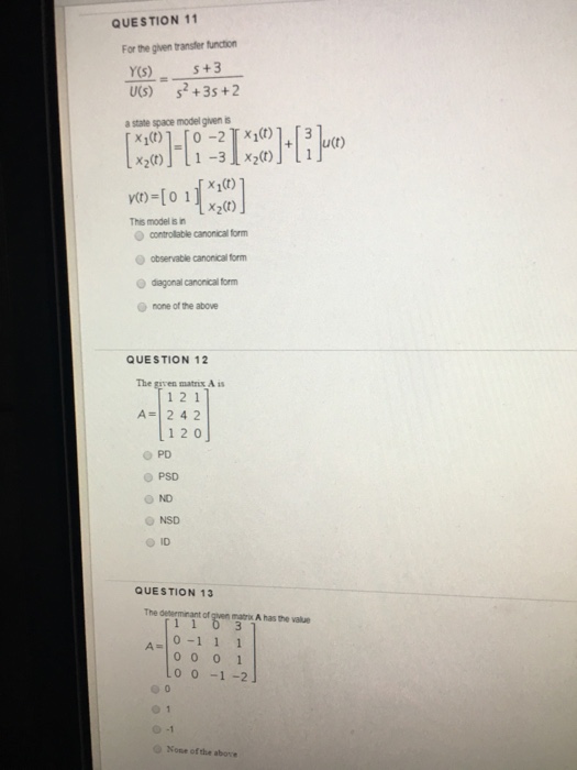 Solved For the given transfer function Y(S)/U(S) = s + | Chegg.com