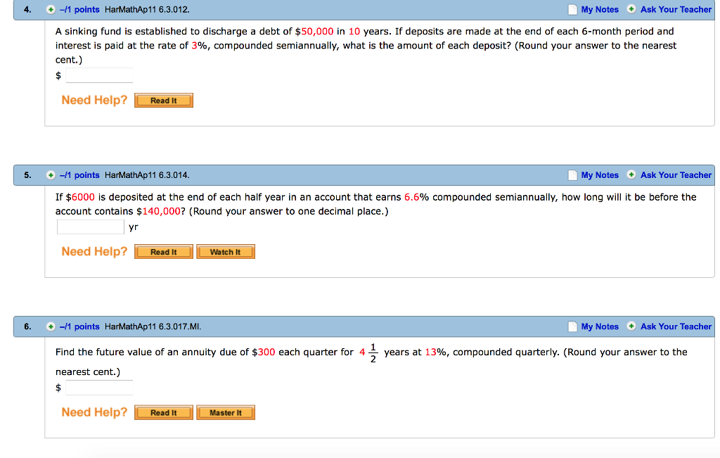 Solved 1. 0/1 points | Previous Answers HarMathAp11 6.3.007 | Chegg.com