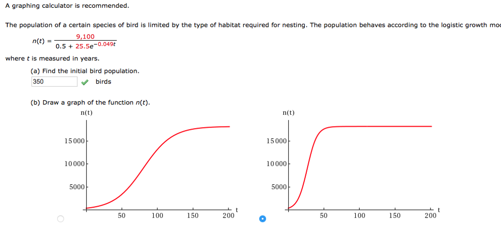 Solved A graphing calculator is recommended The population | Chegg.com