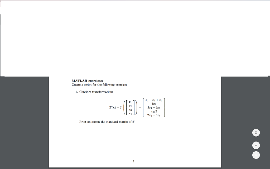 Solved Matlab Exercises Create A Script For The Following 