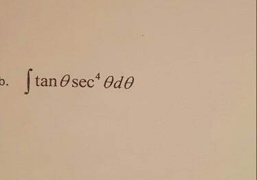 Solved Evaluate the integral Integral tan theta sec^4 theta | Chegg.com