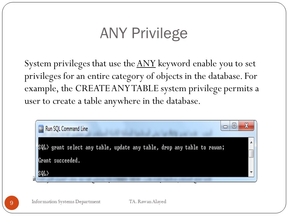 System Privileges Grant system privileges to | Chegg.com