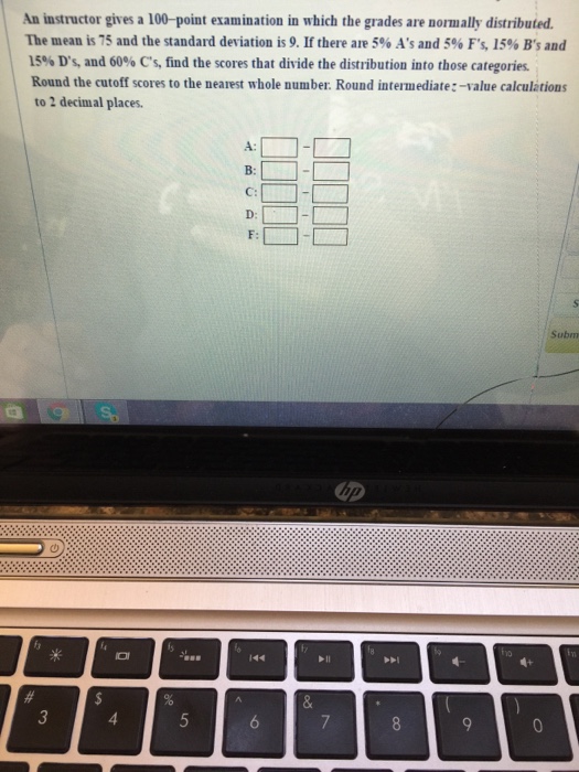Solved An instructor gives a 100-point examination in which | Chegg.com