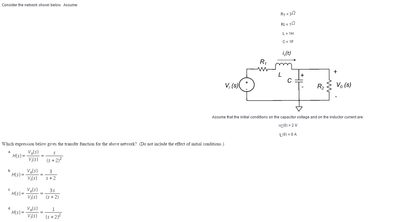 Solved Consider the network shown below. Assume that the | Chegg.com