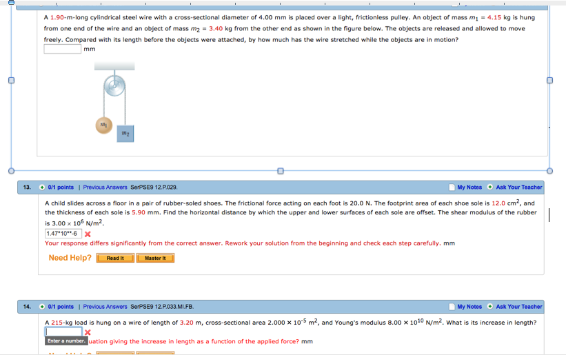 Solved A 1.9O-m-long cylindrical steel wire with a | Chegg.com